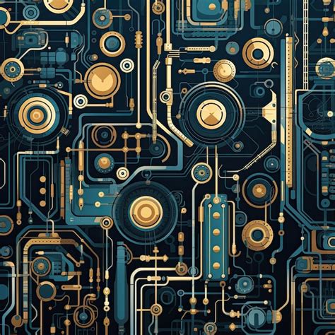 Premium Photo Technological Patterns Contemporary And Technology Driven Seamless Pattern
