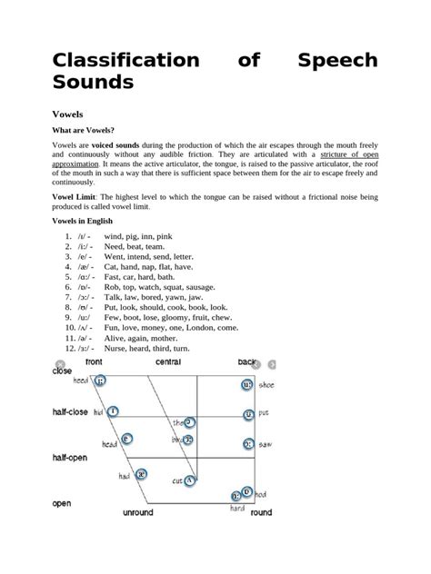 3 Classification Of Speech Sounds Pdf Phonetics Human Voice
