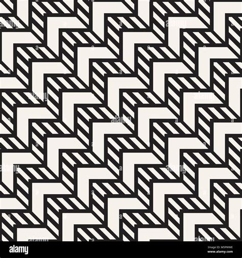 Vector Seamless Zigzag Line Pattern Abstract Stylish Geometric