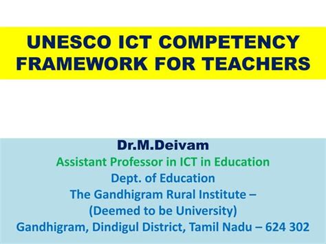 Unesco Ict Competency Framework For Teachers Pptx Education Unesco Ict Competency Framework For Teachers Pptx Education