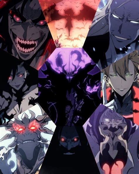 Solo Leveling • Monarcas • Monarchs Personagens De Anime Imagem De