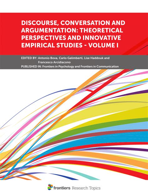 Pdf Ebook Discourse Conversation And Argumentation Theoretical