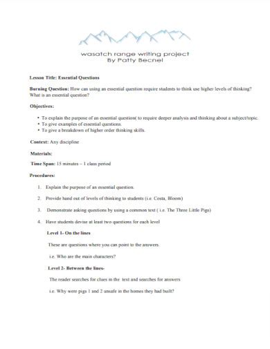 28 Essential Questions Examples To Download