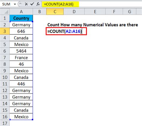 Count In Excel Formula Examples How To Use Count Function