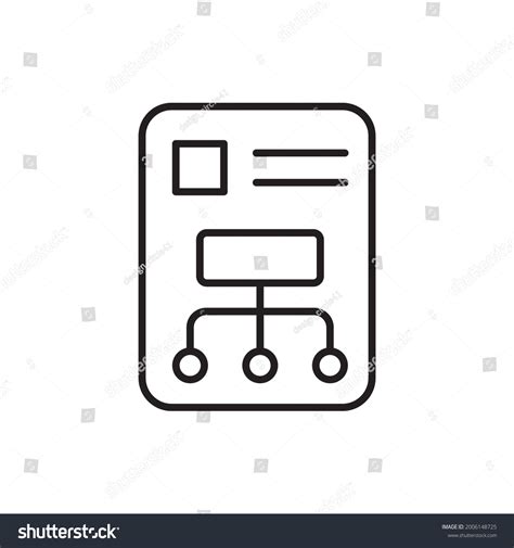 Flowchart Vector Outline Icon Style Illustration Stock Vector Royalty Free