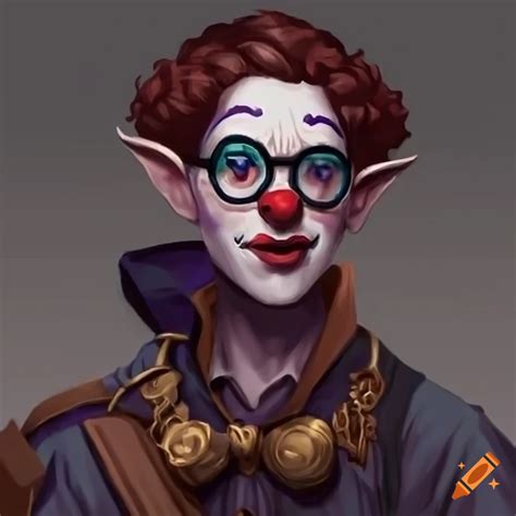Artificer Dnd Male Wearing Glasses With A Javelin Mime Clown On Craiyon