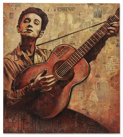 Woody Guthrie 2 By Shepard Fairey Art Salon