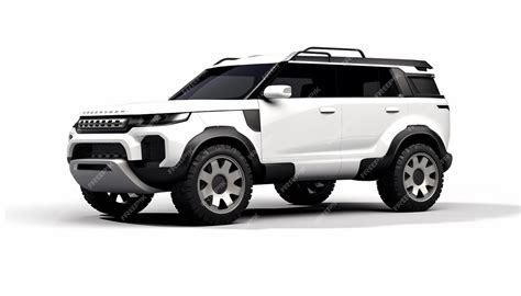 Premium Photo A White Suv With A Black And White Design Is Parked On
