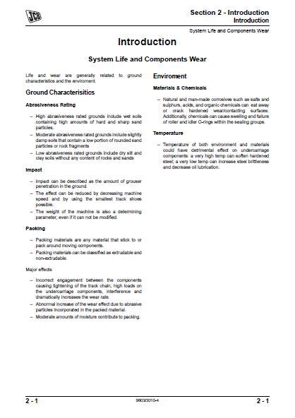 Jcb Js Machines Service Repair Manual Freesampleservicemanual