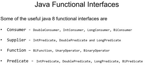 Understanding Java 8s Consumer Supplier Predicate And Function By