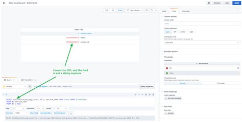 For Table Pluggin Fields That Are Not Integer Are Typed As String