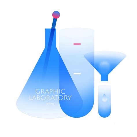 graphic laboratory set up with beakers and flasks