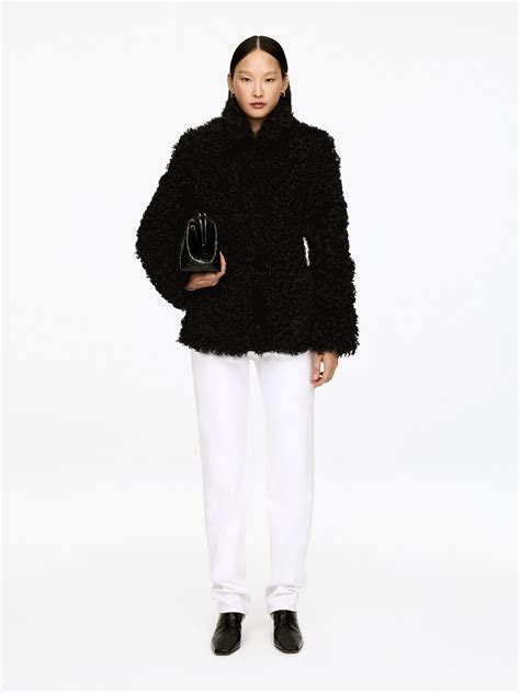 Shearling Jacket Black Women Arket Ww