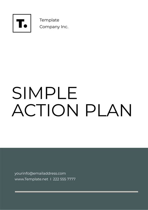Free Simple Action Plan Template To Edit Online