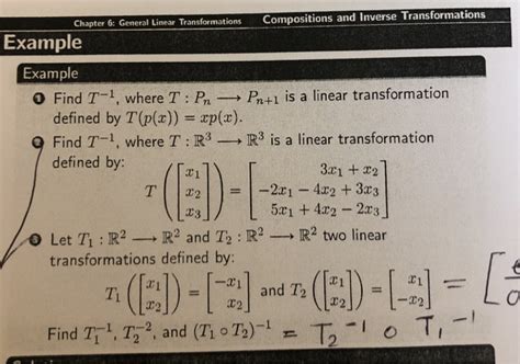 solved general linear transformations compositions and
