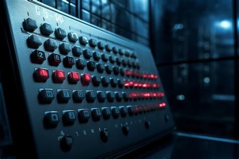 Premium Photo Close Up Of A Server Room Door With A Security Keypad