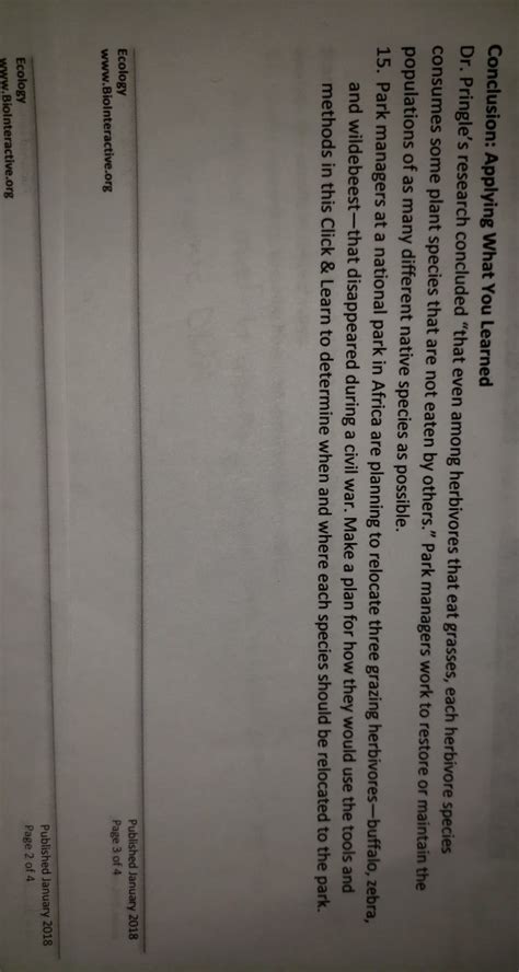 Ihmi Biointeractive Niche Partitioning And Dna