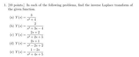 solved 1 [10 points ] in each of the following problems