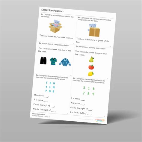 Year 2 Describe Position Varied Fluency Resource Classroom Secrets