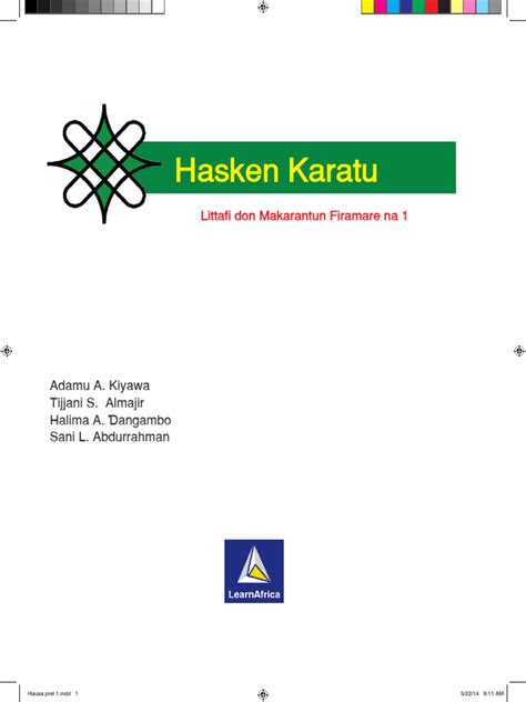 Hausa Language Basics Pdf