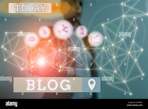 Writing Note Showing Blog Business Concept For Regularly Updated Website Web Page Run By