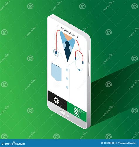 Isometric Smart Healthcare Application Concept Illustration Stock Vector Illustration Of