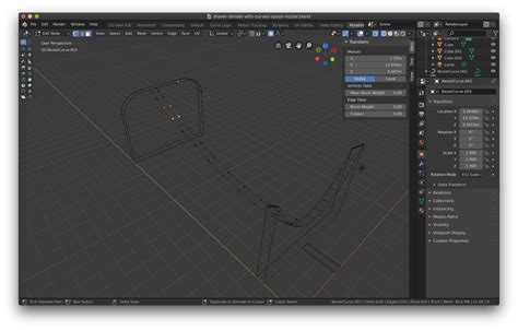 modeling create a curved face between two bezier curves in blender 2