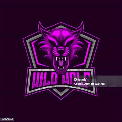늑대 E스포츠 벡터 마스코트 엠블럼 디자인은 배지 엠블럼 및 스포츠 및 E스포츠 팀을 위한 화난 늑대 일러스트레이션을 위한 현대적인 일러스트레이션 개념 스타일을 가지고