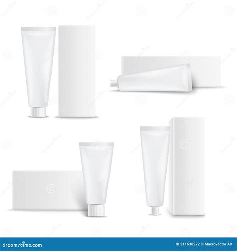 Dental Care Toothpaste Packages Set Stock Vector Illustration Of