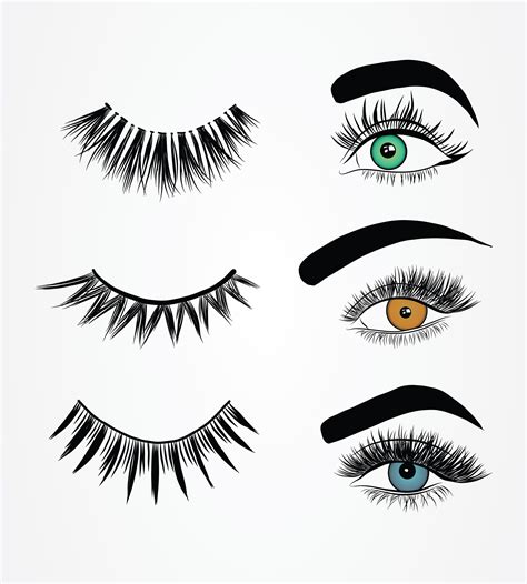 False Eyelashes Styles Vector Pack 504202 Vector Art At Vecteezy