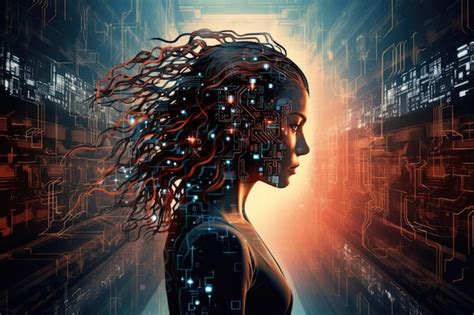 Premium AI Image The Embodiment Of A Chatbot Neural Network Brainstorming Cloud Storage In The