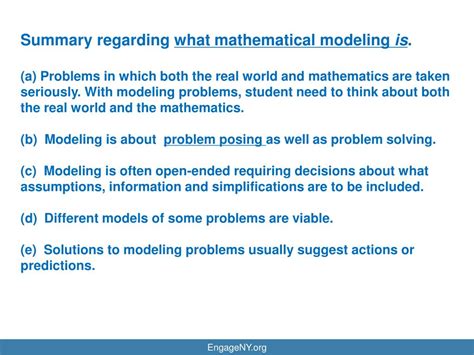 Ppt Mathematical Modeling What It Is What It Looks Like In The