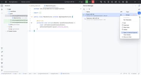How To Open Device Explorer Of Emulator Avd In New Ui Of Android Studio Hedgehog 202311