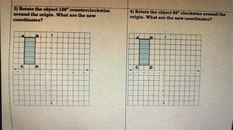 Solved 3rotate The Object 180° Counterclockwise Around The