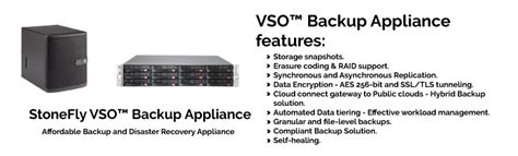VSO Appliance Affordable Data Storage Backup Disaster Recovery StoneFly