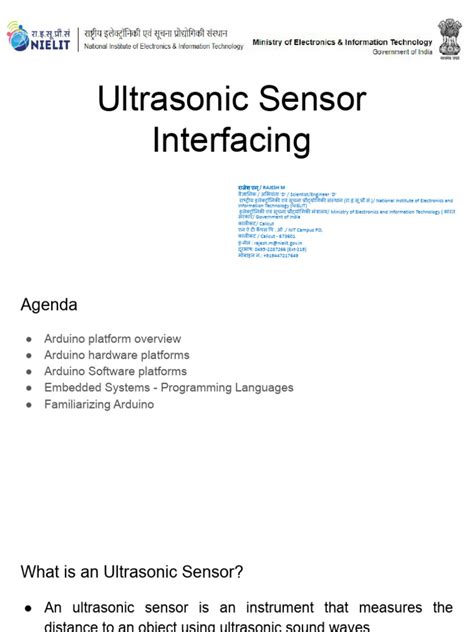 Day3 Overview Of Arduino Ultrasonic Sensor Interfacing Pdf Ultrasound Electricity