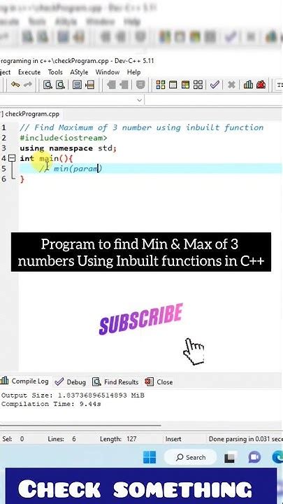 C Program To Find Minmax Of 3 Numbers Shorts Viral C Youtube