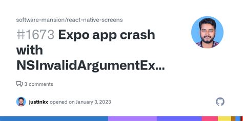 Expo App Crash With Nsinvalidargumentexception When Try Restart App After Open From Background