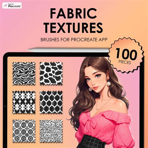 100 Procreate Fabric Brushes Procreate Fabric Texture Brushes Etsy