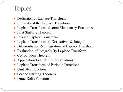 Laplace Transform And Its Applications Pptx Physics Science
