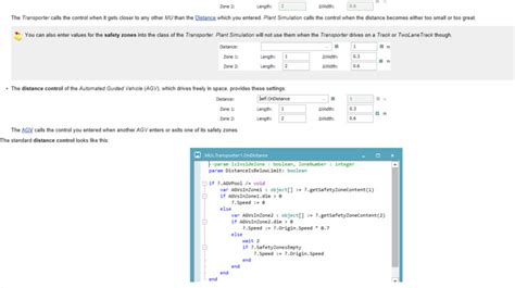 implementing obstacle avoidance algorithm in plant simulation