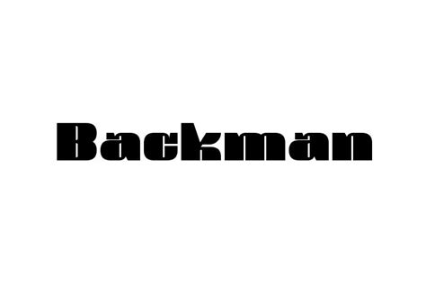 Backman Font Free Font Download
