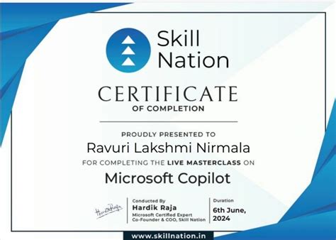 Lakshmi Nirmala Ravuri On Linkedin Microsoftcopilot Eduskills Ai Productivity Learning