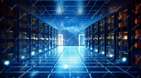 premium ai image technology cloud computing data server room for