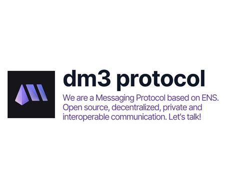 Dm3 Protocol Dm3 Protocol Web3 Messaging