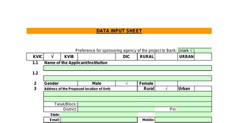 PMEGP DPR FORMAT Xls DocDroid