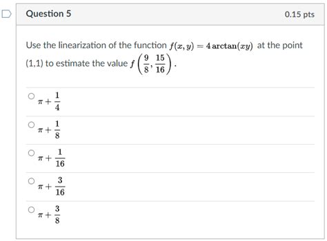 Solved Question Pts Use The Linearization Of The Chegg