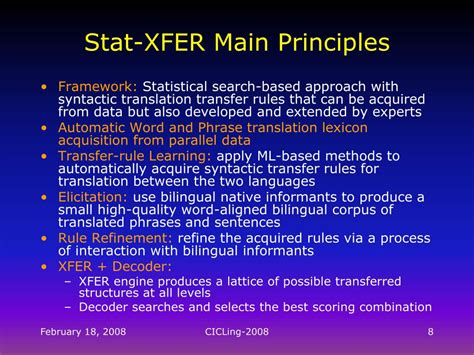 Ppt Stat Xfer A General Framework For Search Based Syntax Driven Mt