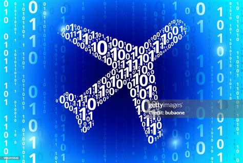 Airplane Binary Code Blue Vector Pattern Background High Res Vector