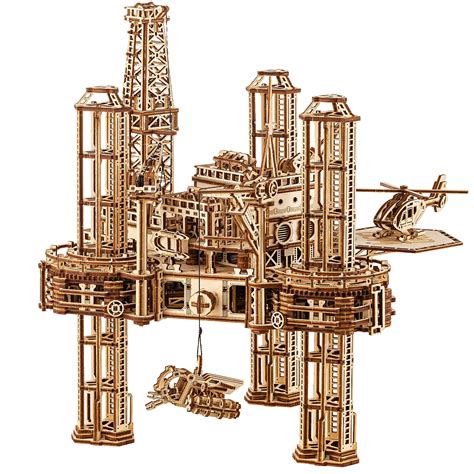 Wood Trick Offshore Rig Platform Wooden 3d Puzzles For